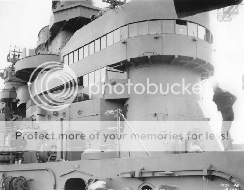 Modified bridge for Iowa class battleships