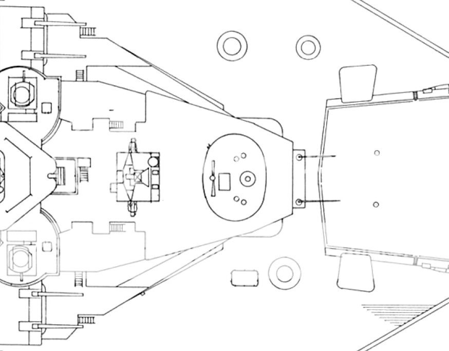 Modified bridge for Iowa class battleships